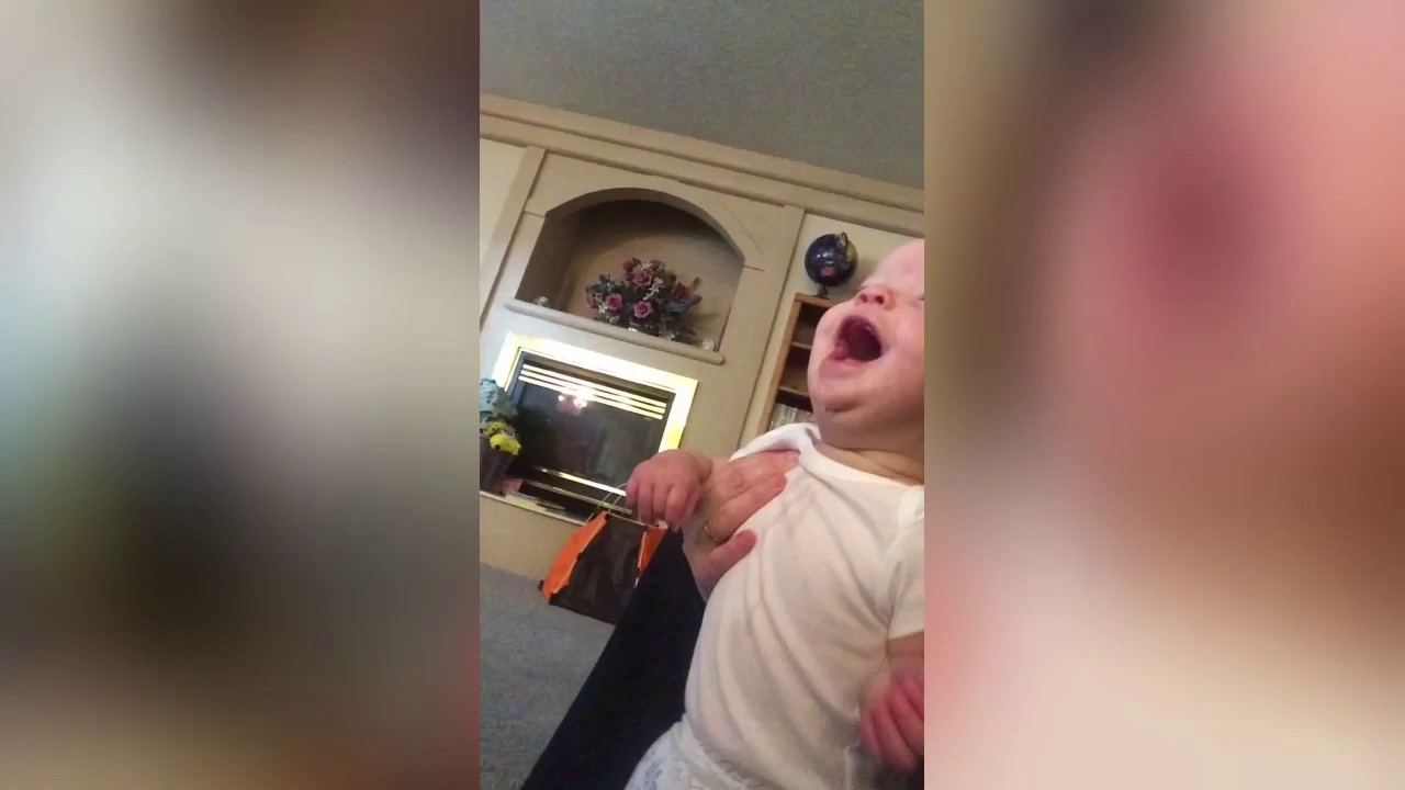 Baby laughing slow motion - YouTube