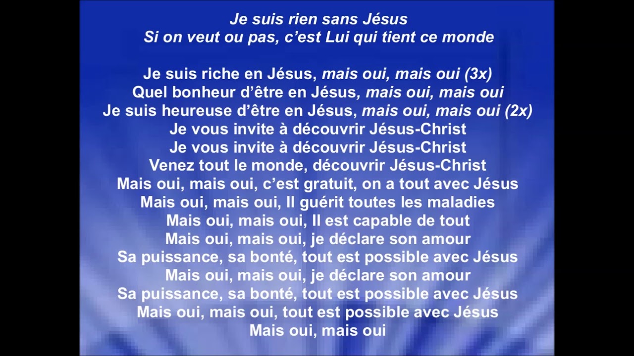 JE SUIS RICHE EN JÉSUS - Marie Mawuvi - YouTube
