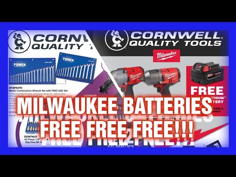 MILWAUKEE BATTERY BOGOS CORNWELL TOOLS FLYER!!! - YouTube