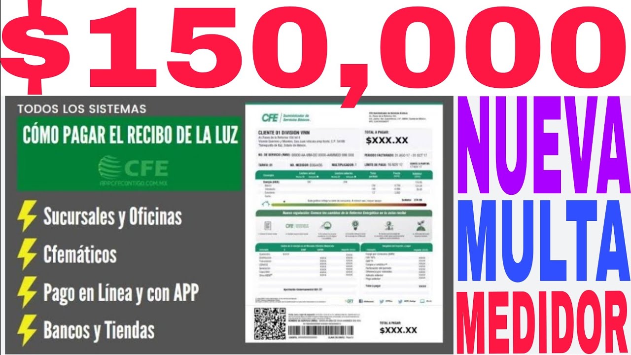 😭💰CFE. MULTA $150,000 Por diablito en medidor, aguas dónde te agarren ...