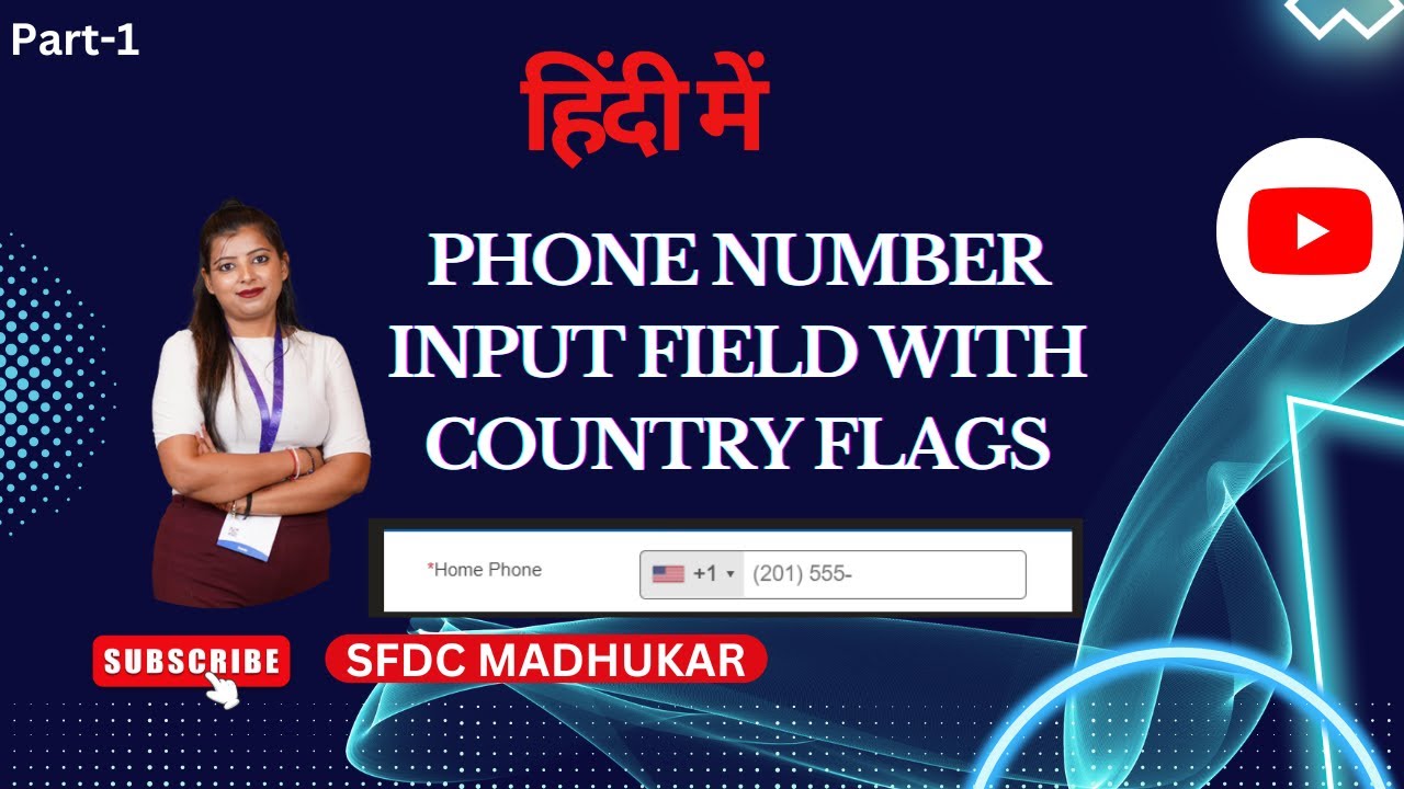 Phone Number with Country Flag- Part 1 - YouTube