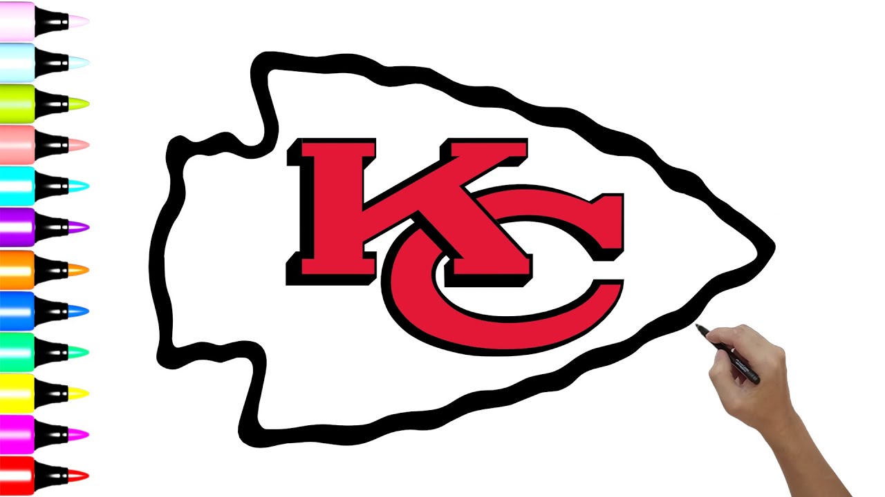 How to Draw Kansas City Chiefs Logo Super Bowl NFL Logo Easy Drawing ...