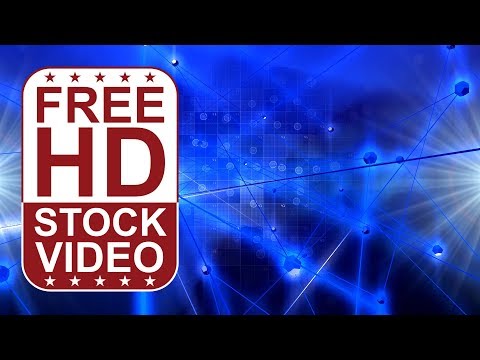 Free Stock Videos - Abstract blue hi-tech digital background with 3D lines wires
