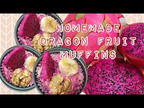 How To Make Homemade Dragon Druit Muffin - YouTube