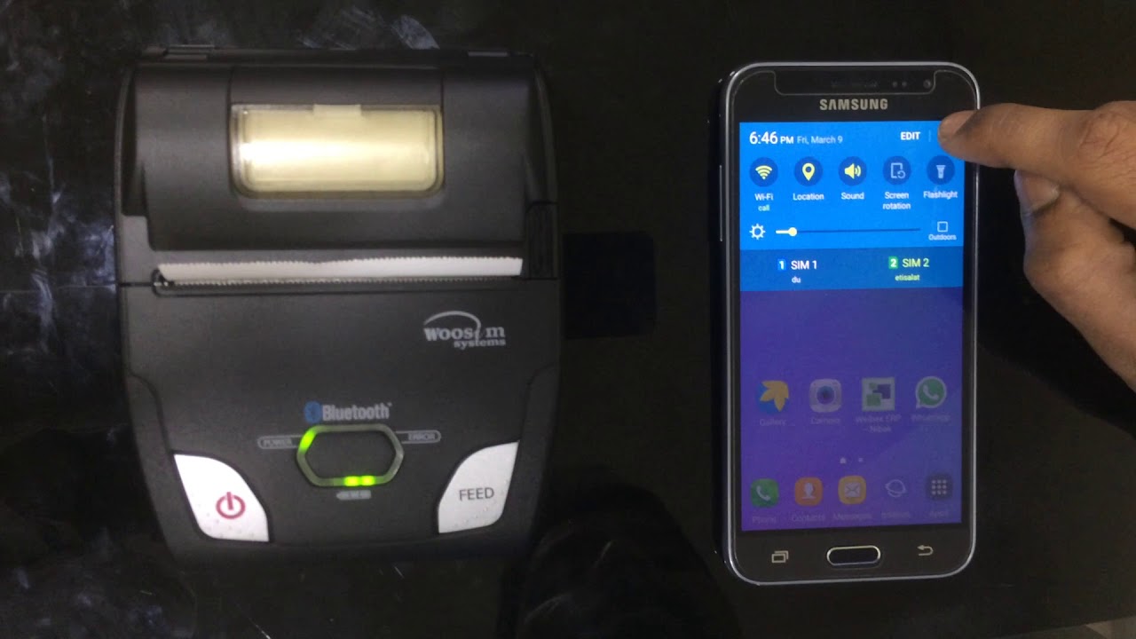 How to use woosim Bluetooth printer with Weibex ERP software - YouTube