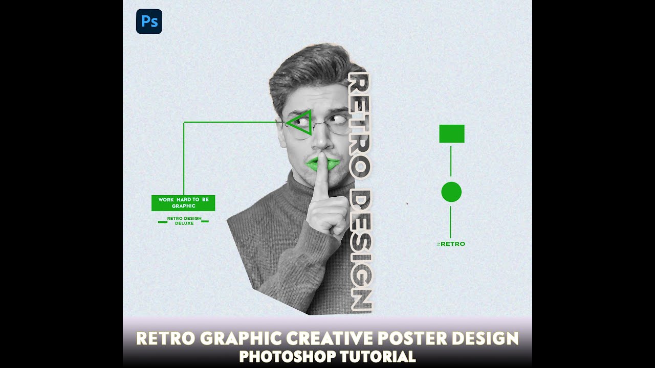 Retro graphic Creative poster design| Masking poster Photoshop tutorial ...