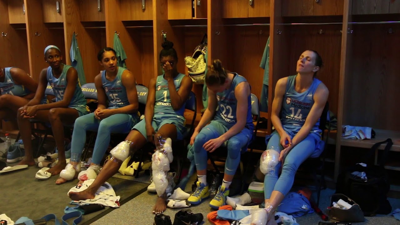 Postgame Locker Room with Courtney Vandersloot - YouTube