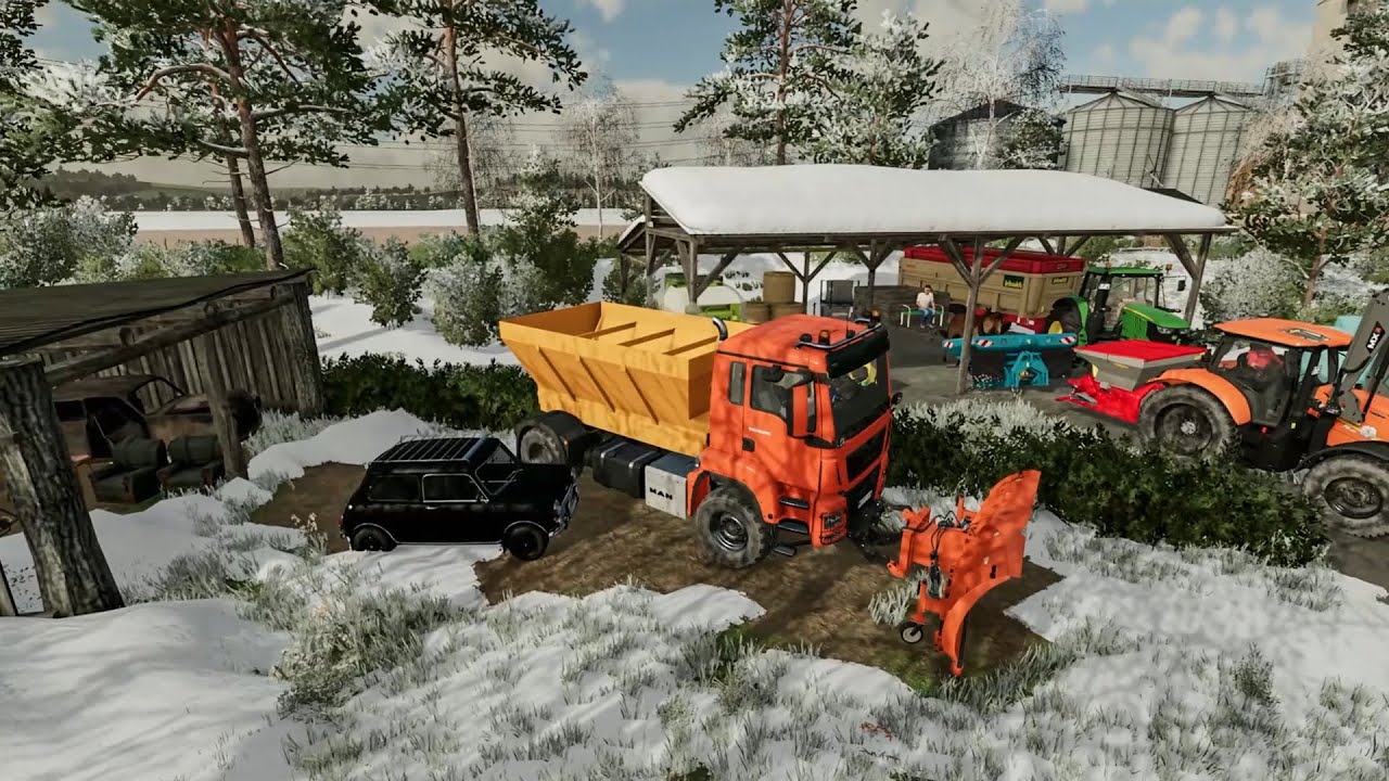 Déneigement à la lame de la Ferme du grand-père recouverte par 2 mètres ...