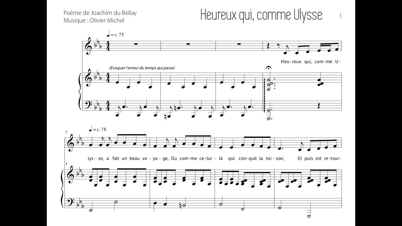 Heureux qui, comme Ulysse - YouTube
