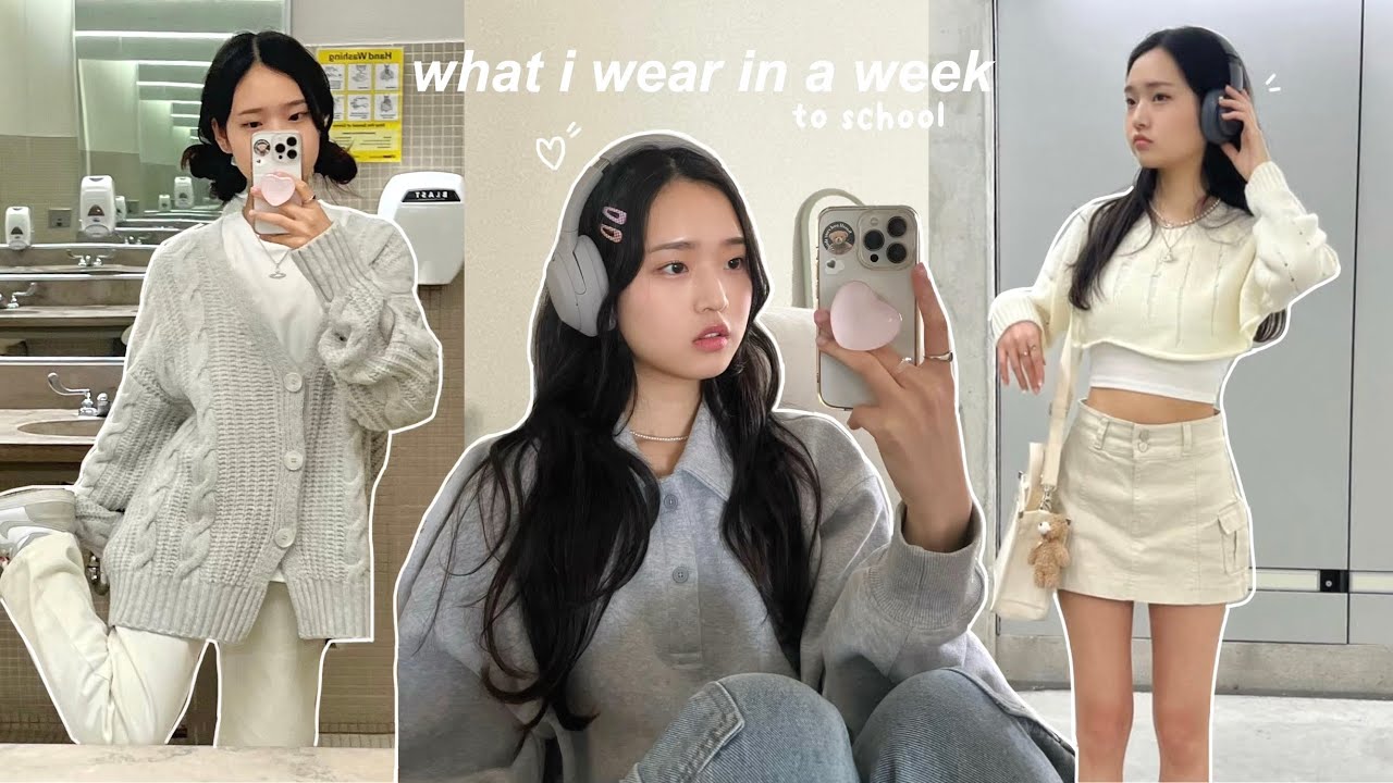 uni vlog: what i WEAR in a week to university (school / pinterest ...