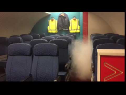 Aircraft simulated cabin fire - YouTube
