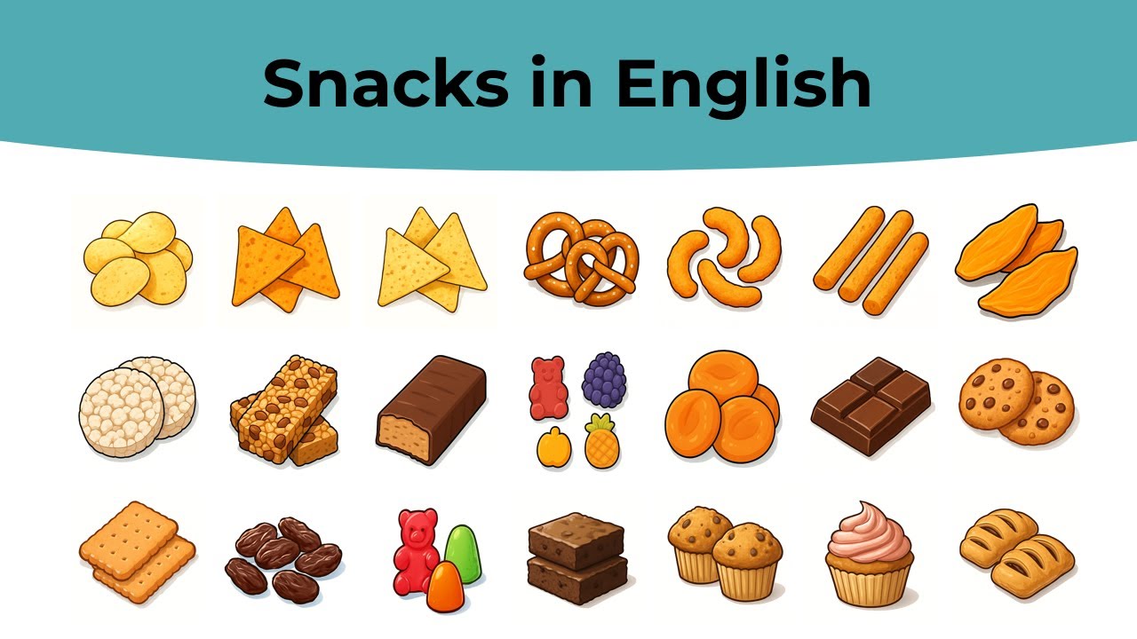 Snacks in English | English Vocabulary | English Learning with Pictures ...