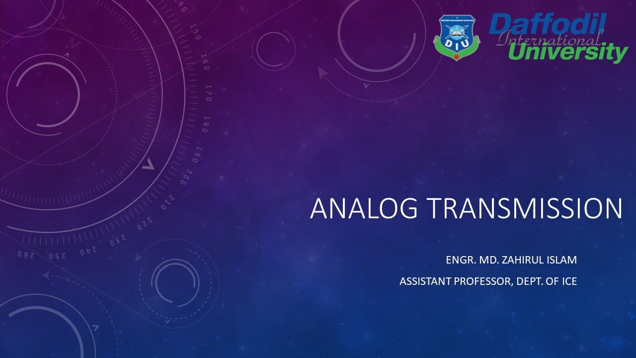 Lecture on Analog Transmission (part -1) - YouTube