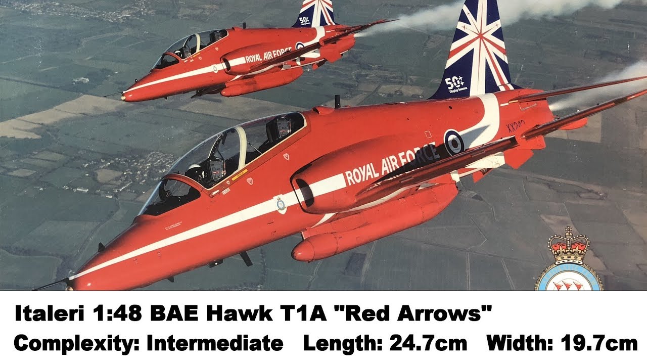 Italeri 1:48 BAE Hawk T1A "Red Arrows" Kit Review - YouTube