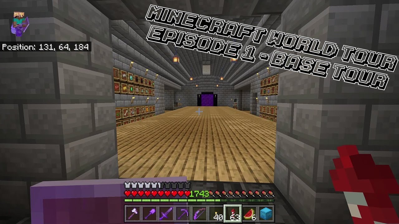 Minecraft world tour - our base - episode 1 - YouTube