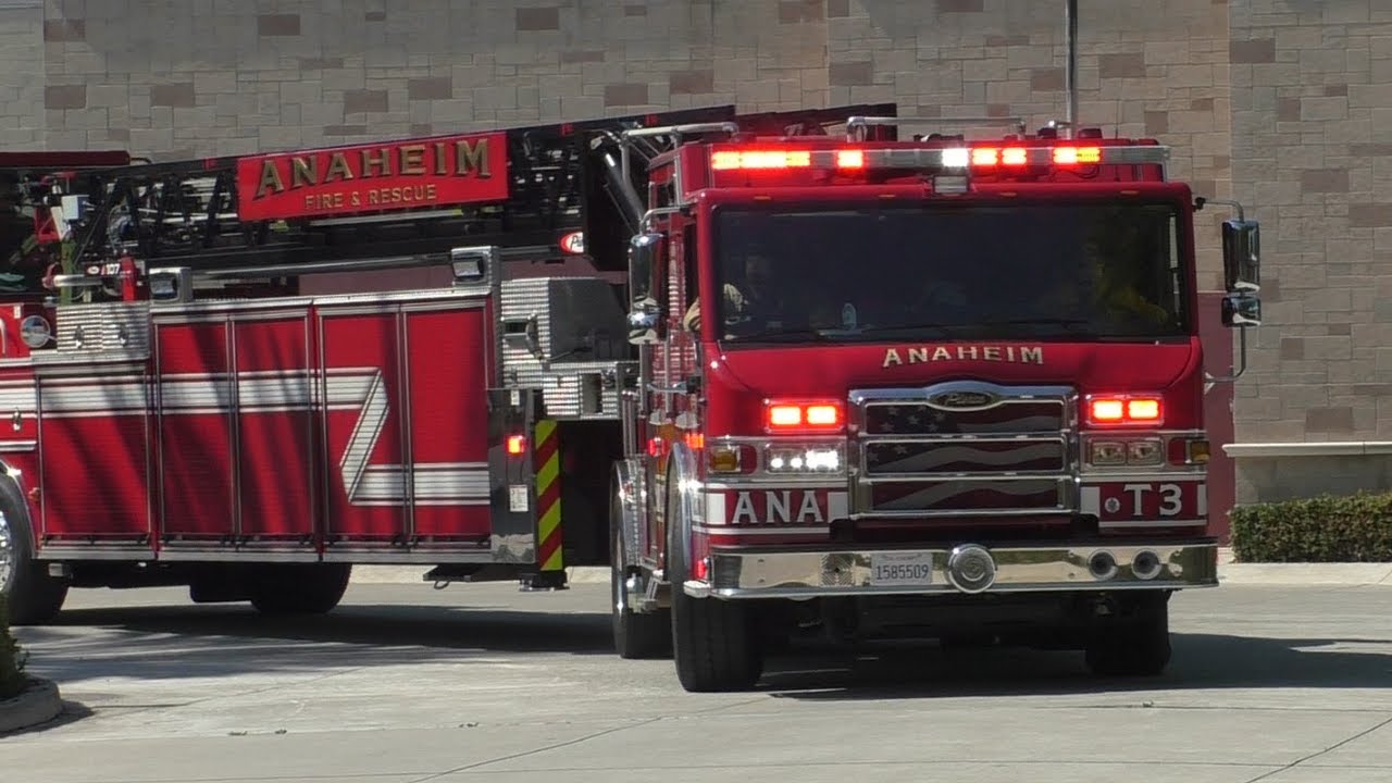 Anaheim Fire Rescue Truck 3 Responding - YouTube