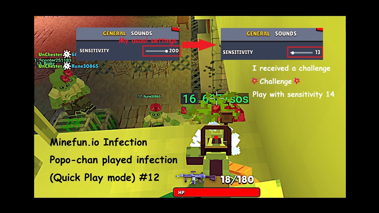 Minefun.io Infection Popo-chan played Infection (Quick Play mode) #12 ...