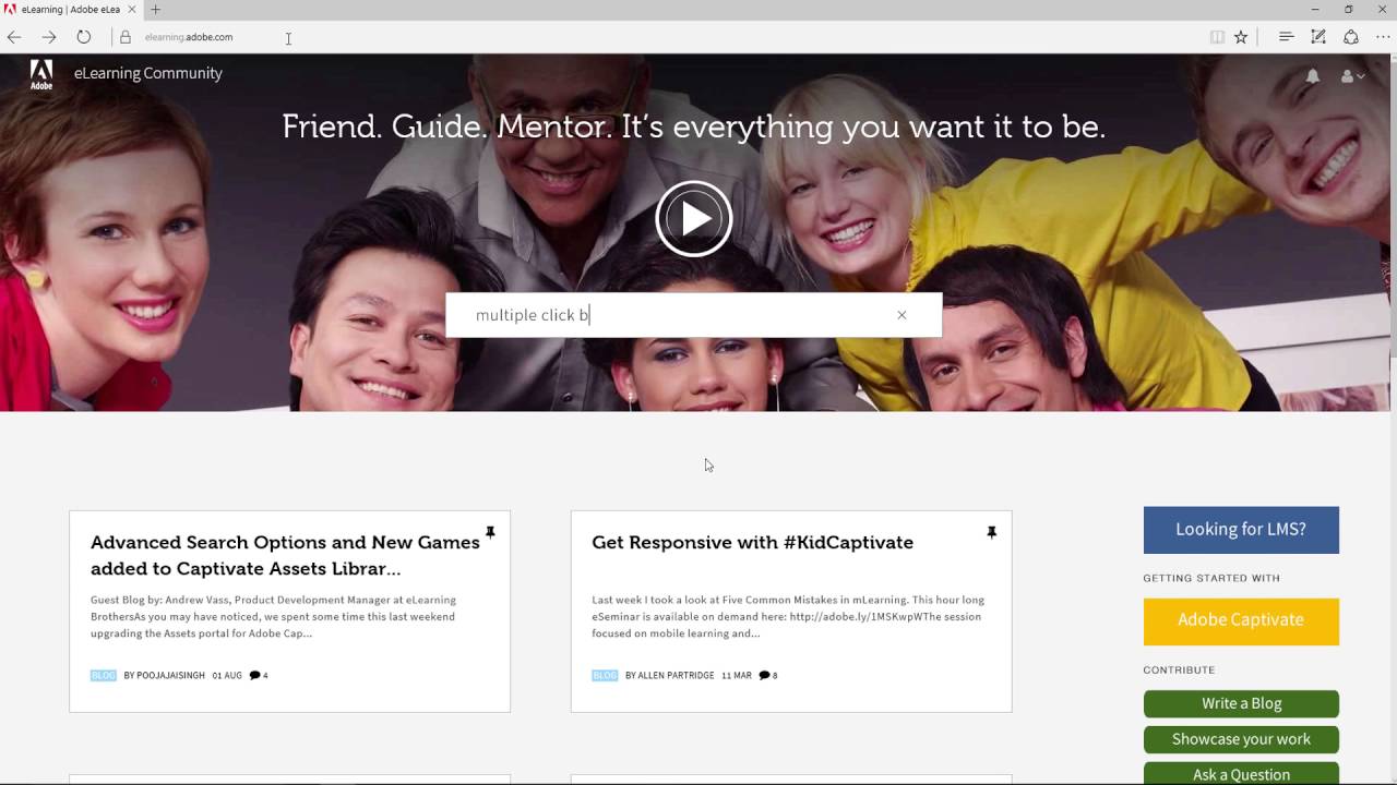 Introducing the Adobe eLearning Community - YouTube