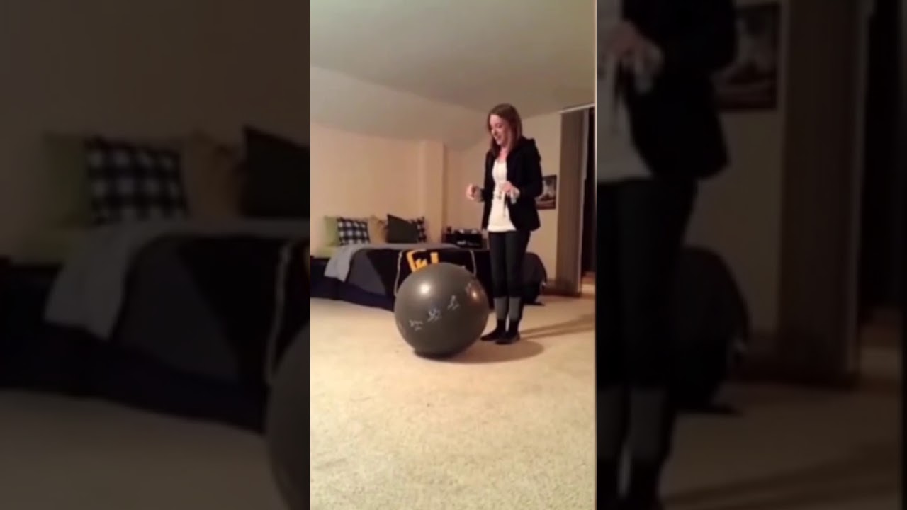 Wife Yoga ball Fail - YouTube