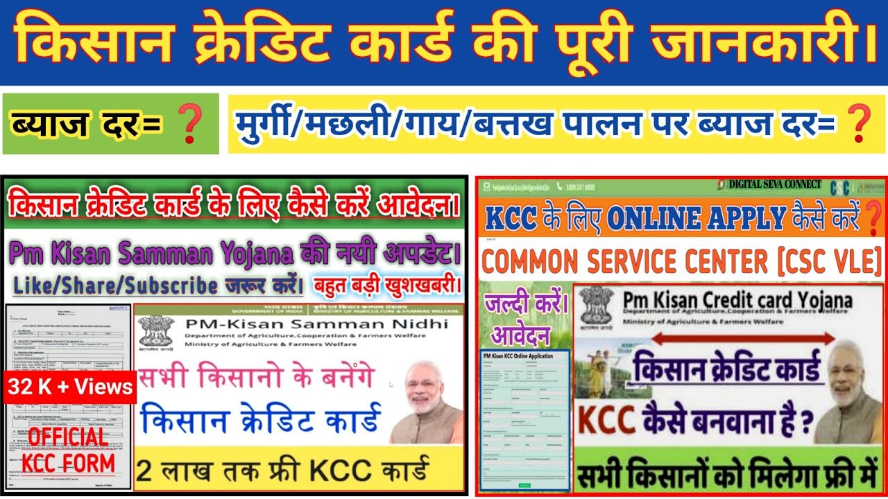 KCC ONLINE APPLY | KISAN CREDIT CARD ONLINE APPLY |KCC LOAN/KCC ...