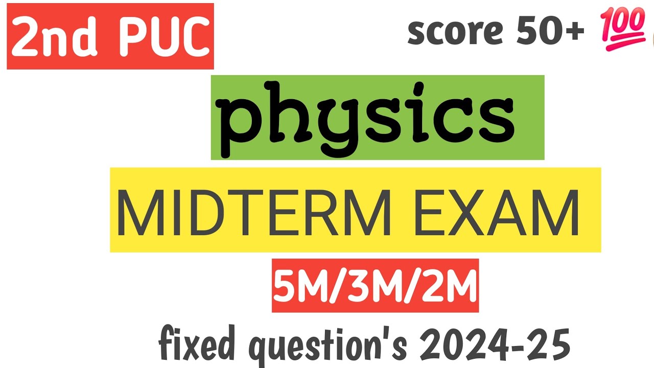 2nd puc Physics most important question's for midterm|annual exam |2025#viralvideo #physics# ...