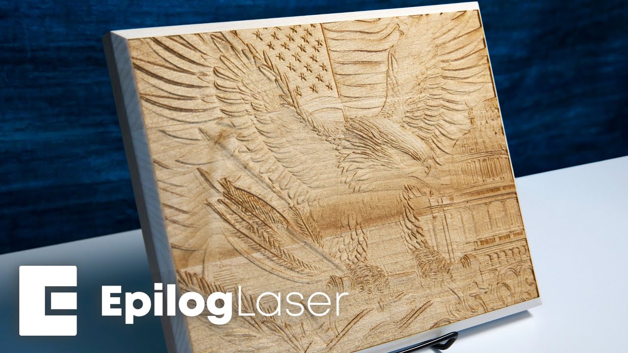 3D Laser Engraving - Wooden Plaque for Fourth of July - YouTube