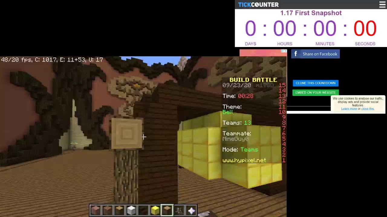Minecraft 1.17 First Snapshot Today - Countdown Live - YouTube