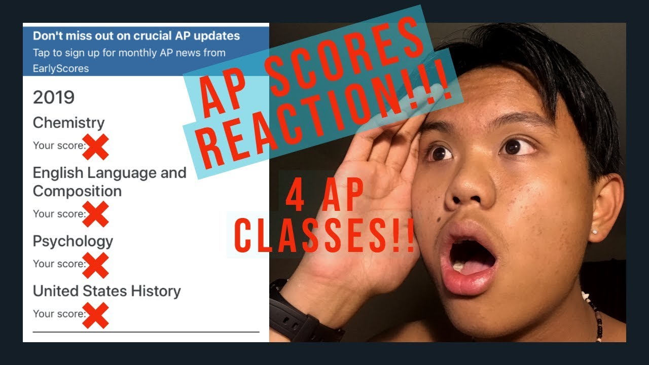 AP SCORES REACTION (4 AP CLASSES) *failure* - YouTube