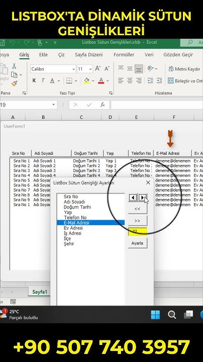 Shorts Listbox Dynamic Column Width - YouTube