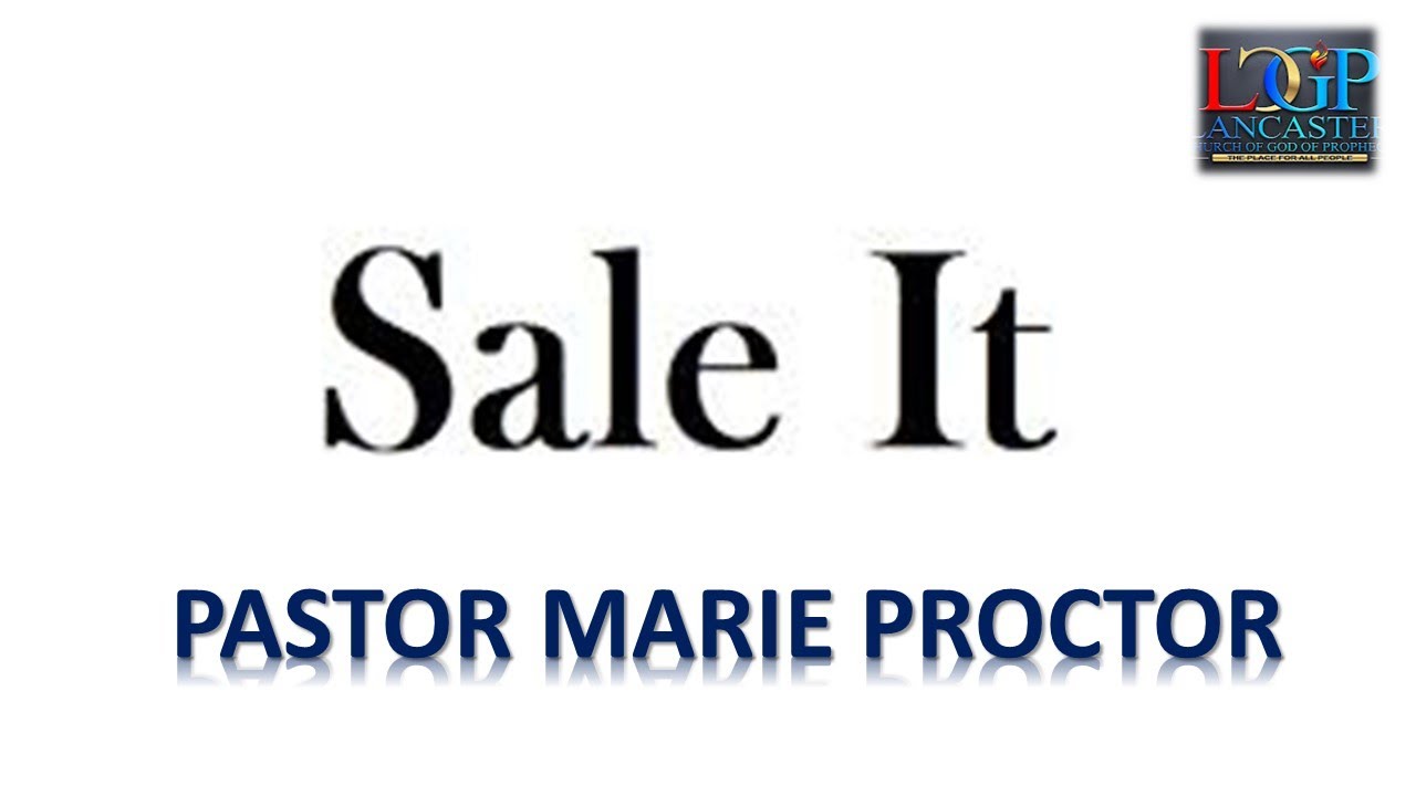 LANCASTER COGOP PASTOR MARIE PROCTOR SALE IT - YouTube