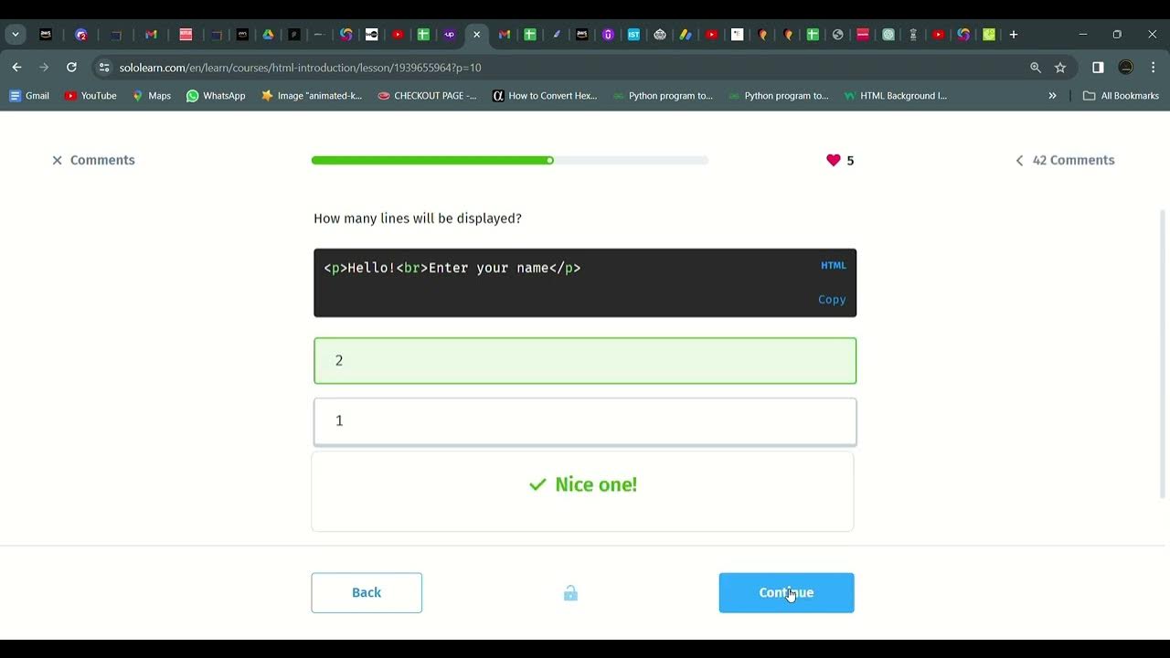 09 Comments Introduction To Html Sololearn Youtube