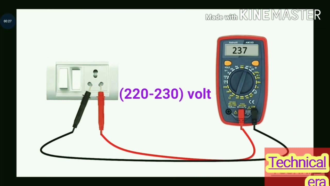 Measurement of Voltages by Multimeter - YouTube