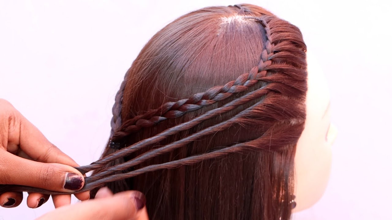 Amazing Look ! Easy & new hairstyle for girls - simple hairstle for ...