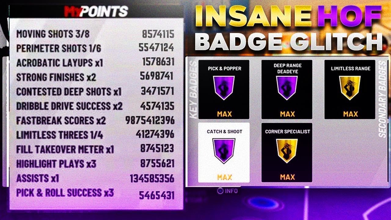 NEW NBA 2K19 HOF BADGE GLITCH NEW UNLIMITED BADGE GLITCH! HOF MAX ...