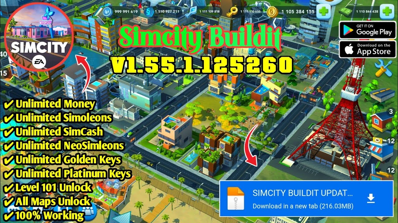 simcity buildit mod apk terbaru 2024 | simcity buildit v1.55.1.125260 ...