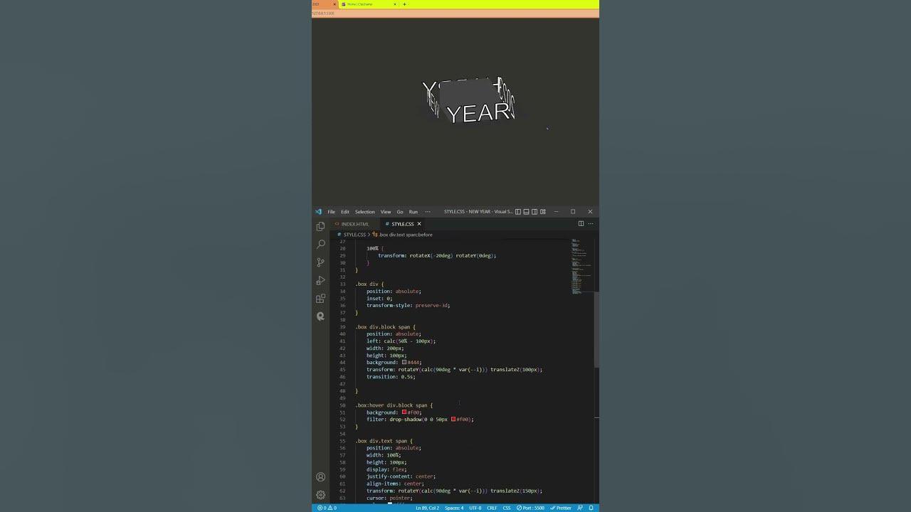 HAPPY NEW YEAR!!!!!!!! | PROJECT WITH CSS AND HTML | 2023 - YouTube