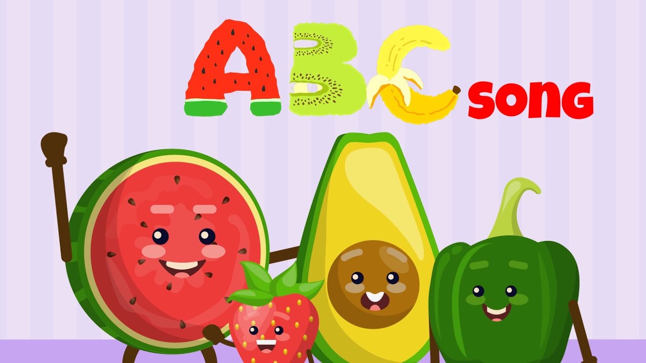 #12 Alphabet abc song fruits and vegetables, phonics song abc, english ...