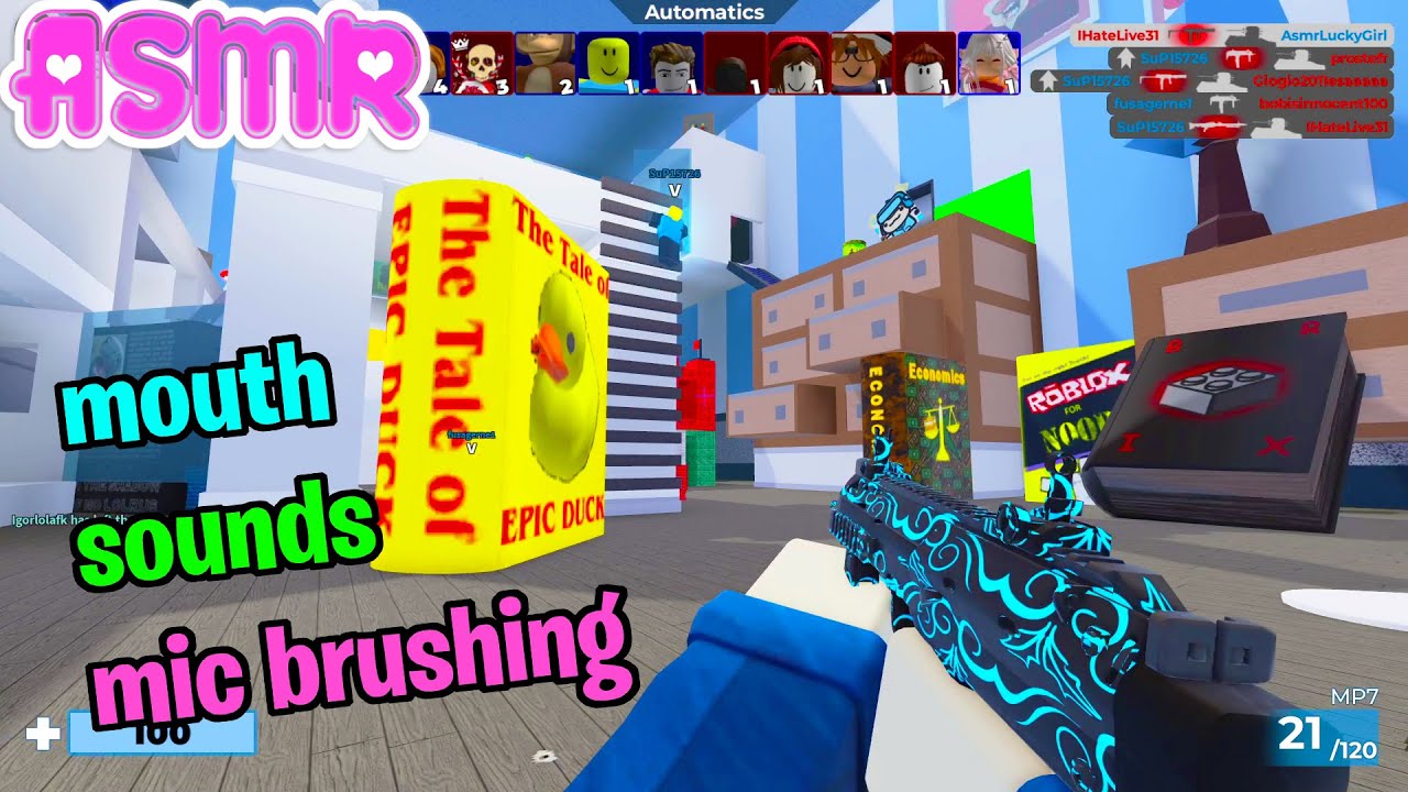 ASMR Roblox 🍀 Arsenal Relaxing Trigger Words + Mic Brushing Sounds 💤 ...