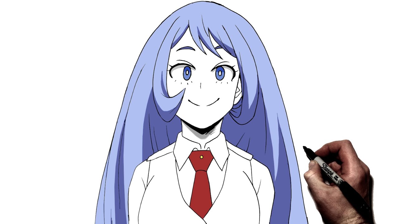 How To Draw Nejire Hado | Step By Step | My Hero Academia - YouTube