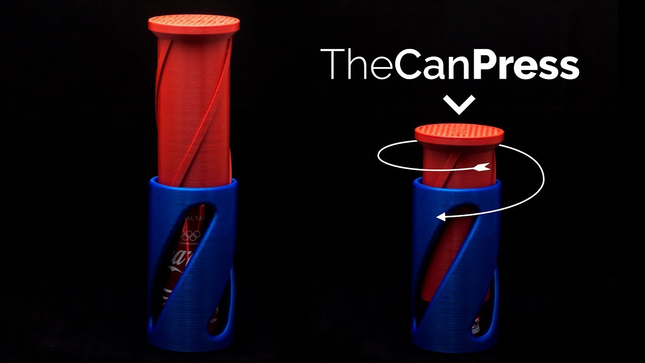 3D printed Can Press (250 ml) - YouTube