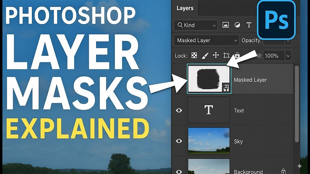 Photoshop Layer Masks Explained in 10 Minutes (Beginner Friendly) - YouTube