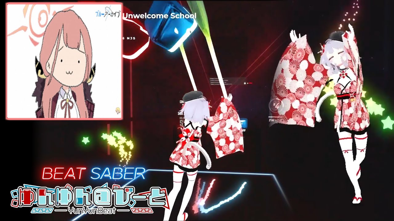 【BeatSaber】やる気のないUnwelcome School - テル (Easy 521/526) Quest3+HaritoraX ...