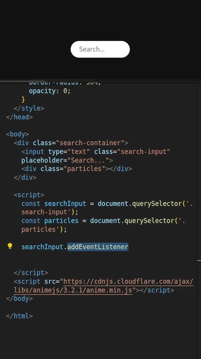 Particles Animation Html Css Js Javascript Html Css Coding Webdevelopment Beginner Youtube