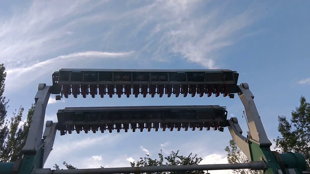 Cliffhanger at the Lagoon Amusement Park - YouTube