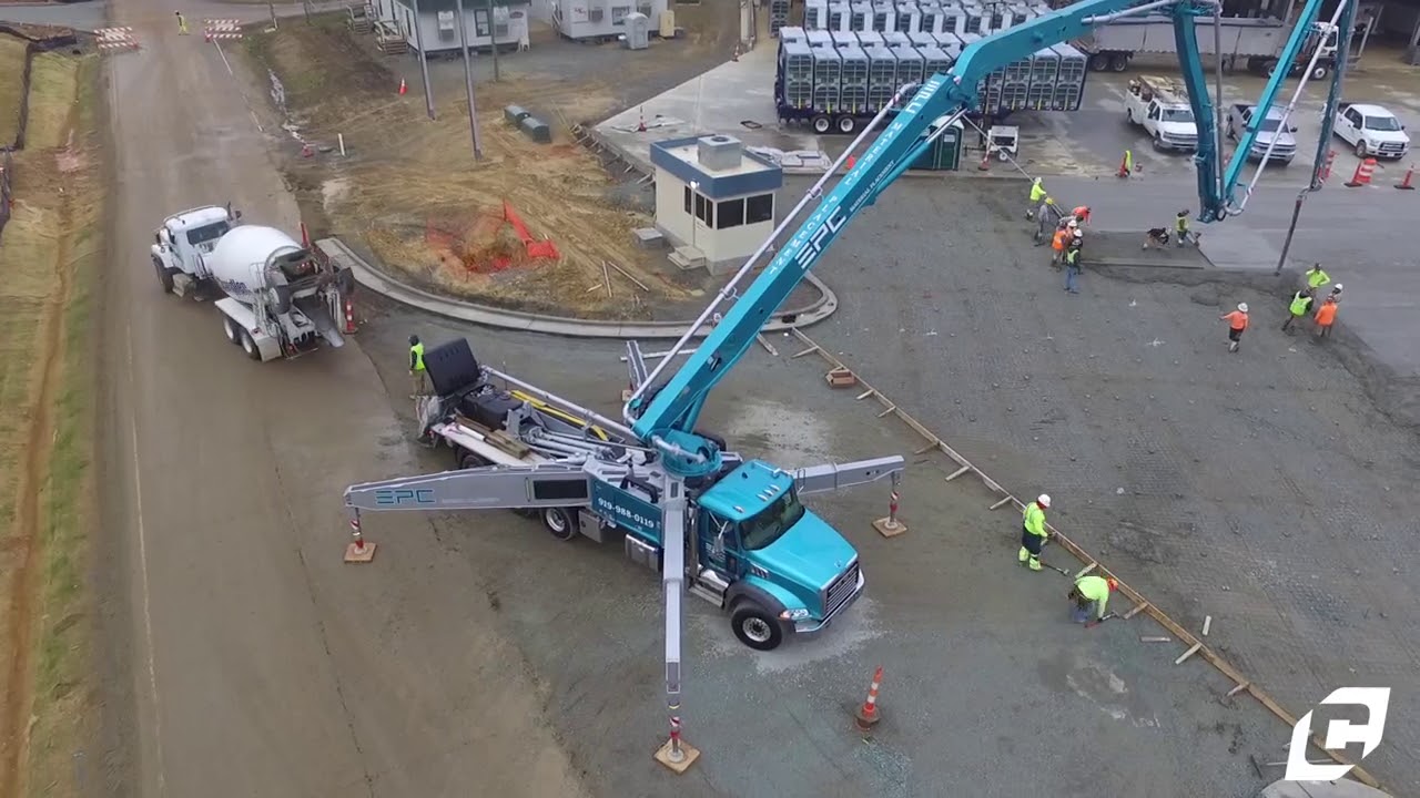 Mountaire Paving Pour - YouTube