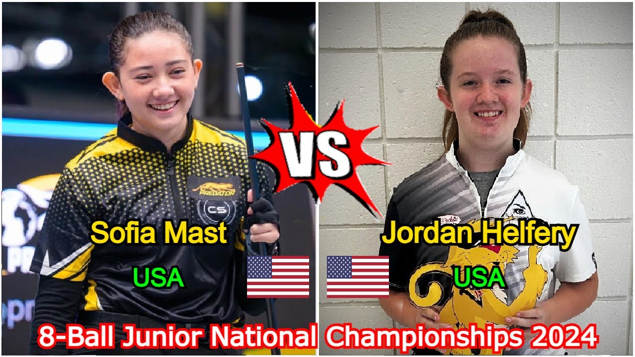 Sofia Mast VS Jordan Helfery | 8-Ball Junior National Championships ...