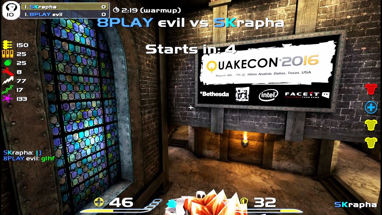 Winners-Bracket Finals - Rapha vs Evil - [with Commentary] QuakeCon 2016, QuakeLive, 2160p 60fps ...
