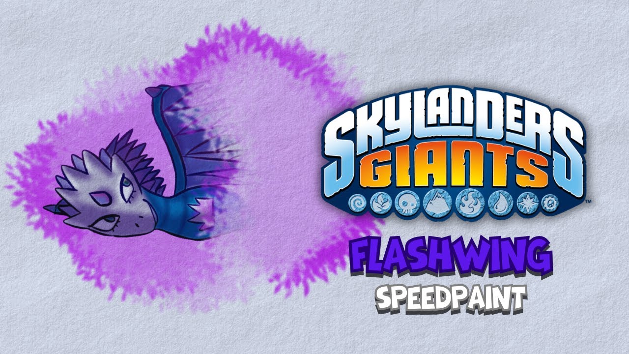 Dibujando a Flashwing 💎 ️ | Speedpaint Skylanders Giants - YouTube
