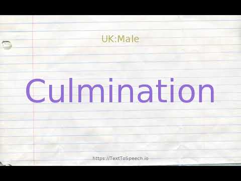 How to pronounce culmination - YouTube