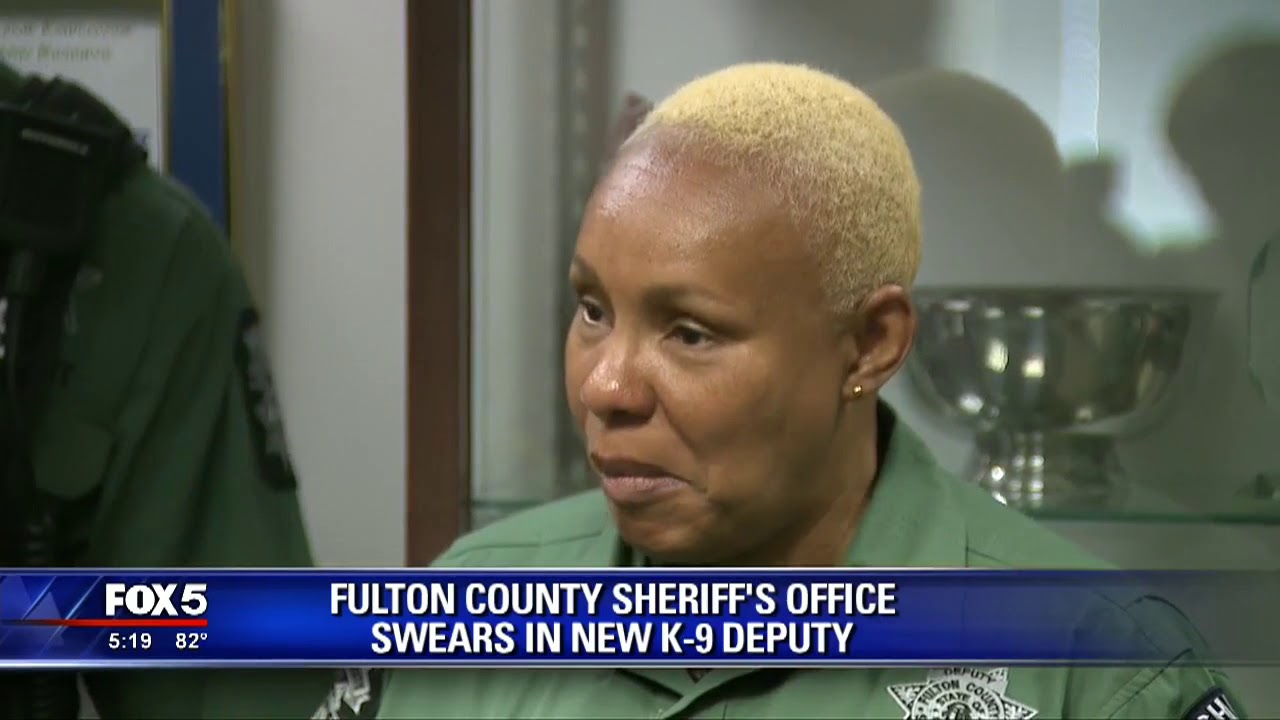 Fulton County Sheriff's Office swears in new K 9 deputy - YouTube